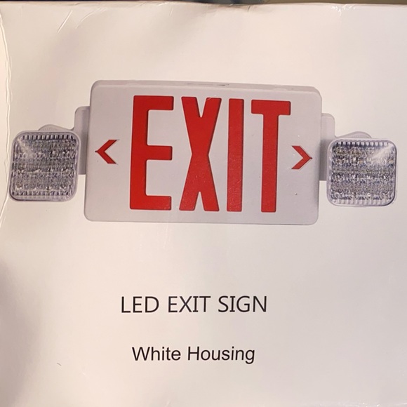 Office | Led Exit Sign With White Housing | Poshmark